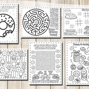 Donuts Coloring Pages, Donuts Party Favors, Donuts Birthday, Coloring ...