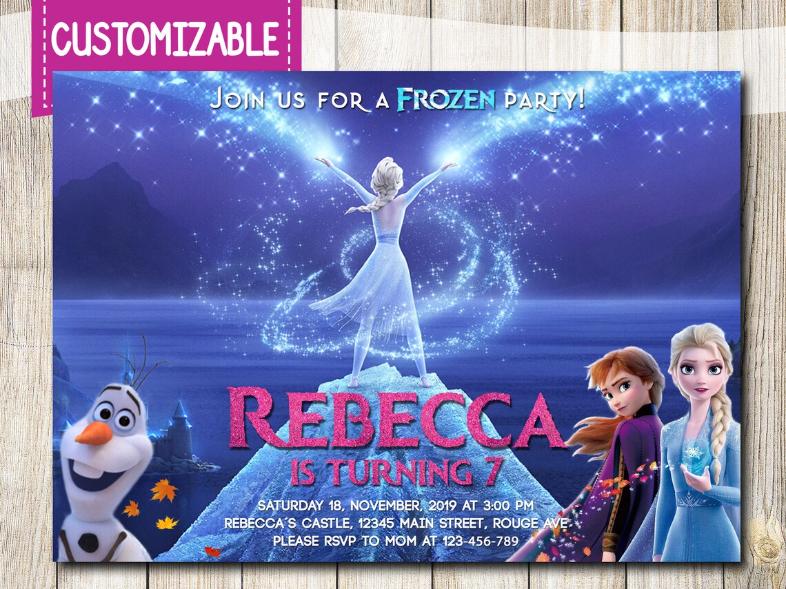 Frozen 2 Invitation Frozen Invitation Frozen 2 Birthday - Etsy