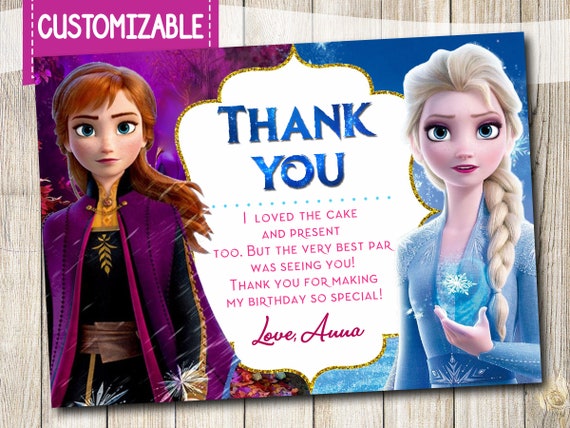 Frozen Thank You Template