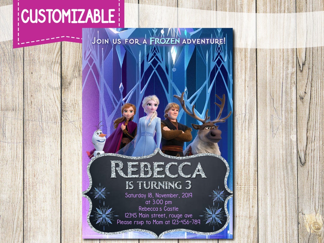 Frozen 2 Invitation, Frozen Birthday Invitation, Disney Frozen ...