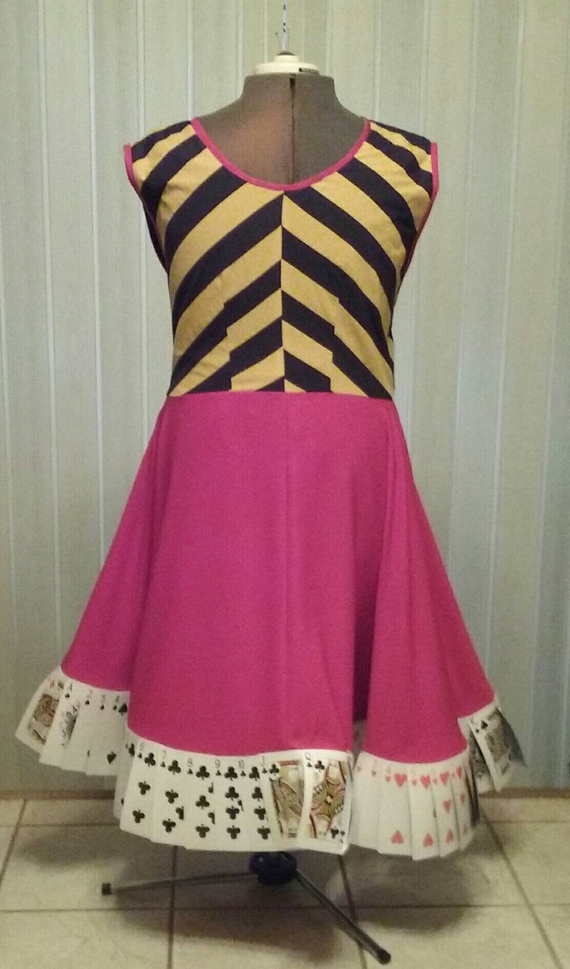 Queen of Hearts Costume Dress: Playing Card Skirt, Adjustable Fit - Etsy