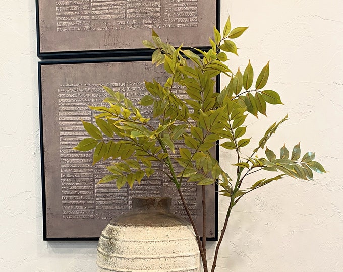 Three Fork Tall Artificial Luxury Green Nandina Leaf Stem With Multiple ...