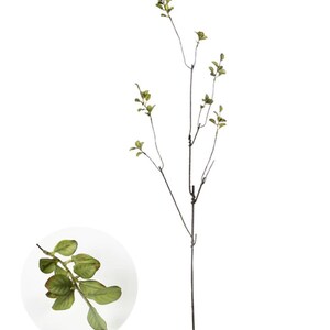 One Long 39 Artificial Green Leaf Stem Branch Green Colored Leaves ...