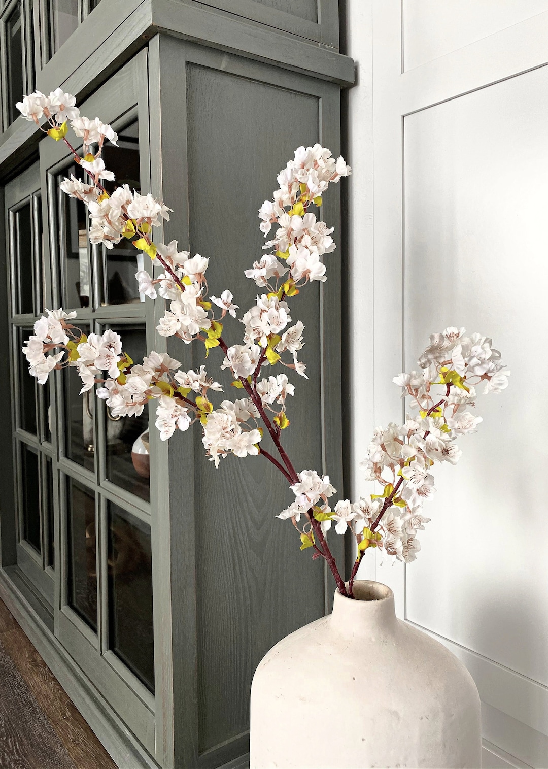One Artificial Cherry Blossom Stem With Very Full Branches 39 Tall ...