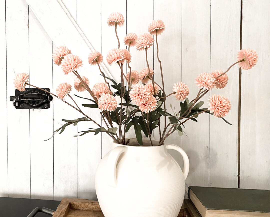 Artificial Silk Dandelion Ball Flower Stem. Chrysanthemum Flower. 20 ...