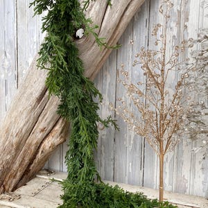 Authentic Artificial Real Touch Juniper Garland 6'. Christmas. Holiday ...