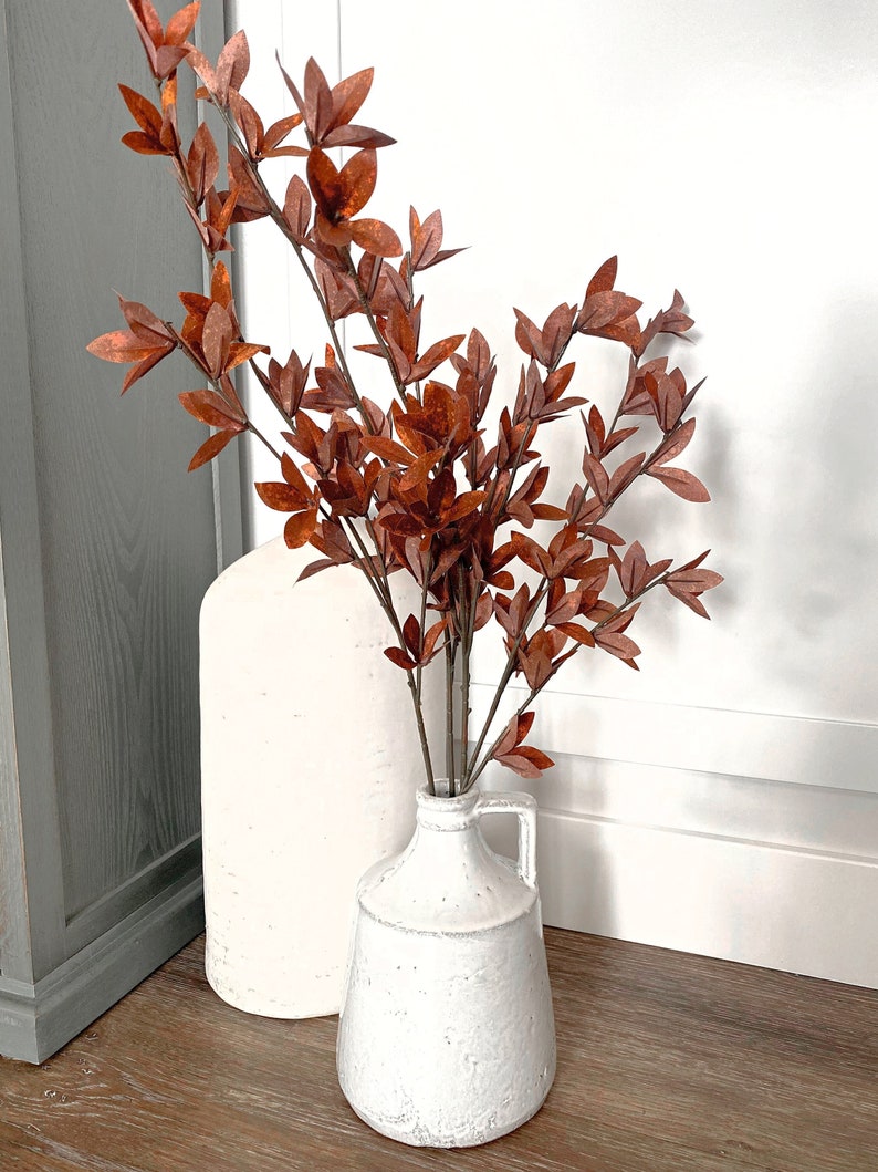 One Artificial Rustic Orange Copper Colored Branch Stem With - Etsy