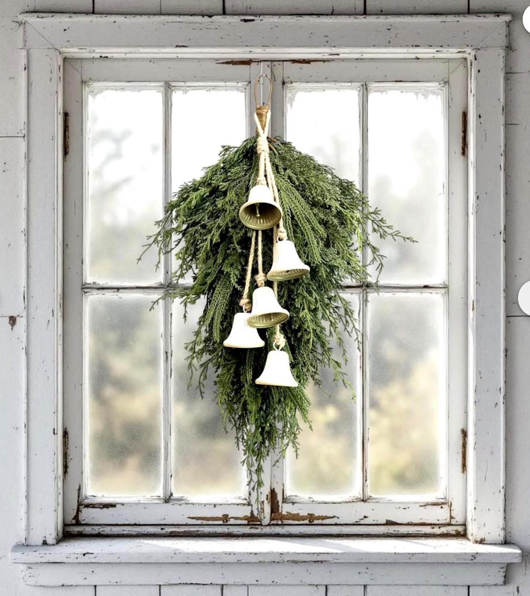 Artificial Juniper Teardrop Swag With Real Touch Norfolk Pine - 29 ...