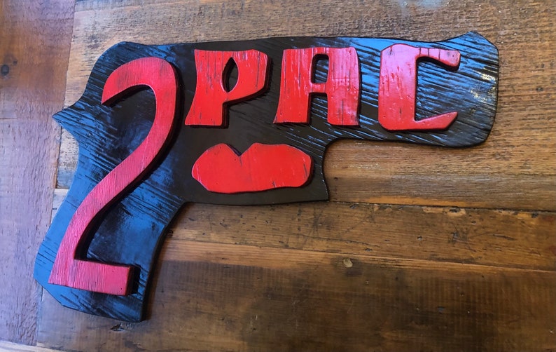2pac Gun Wood Art I 3D I Tupac Shakur I Makaveli - Etsy