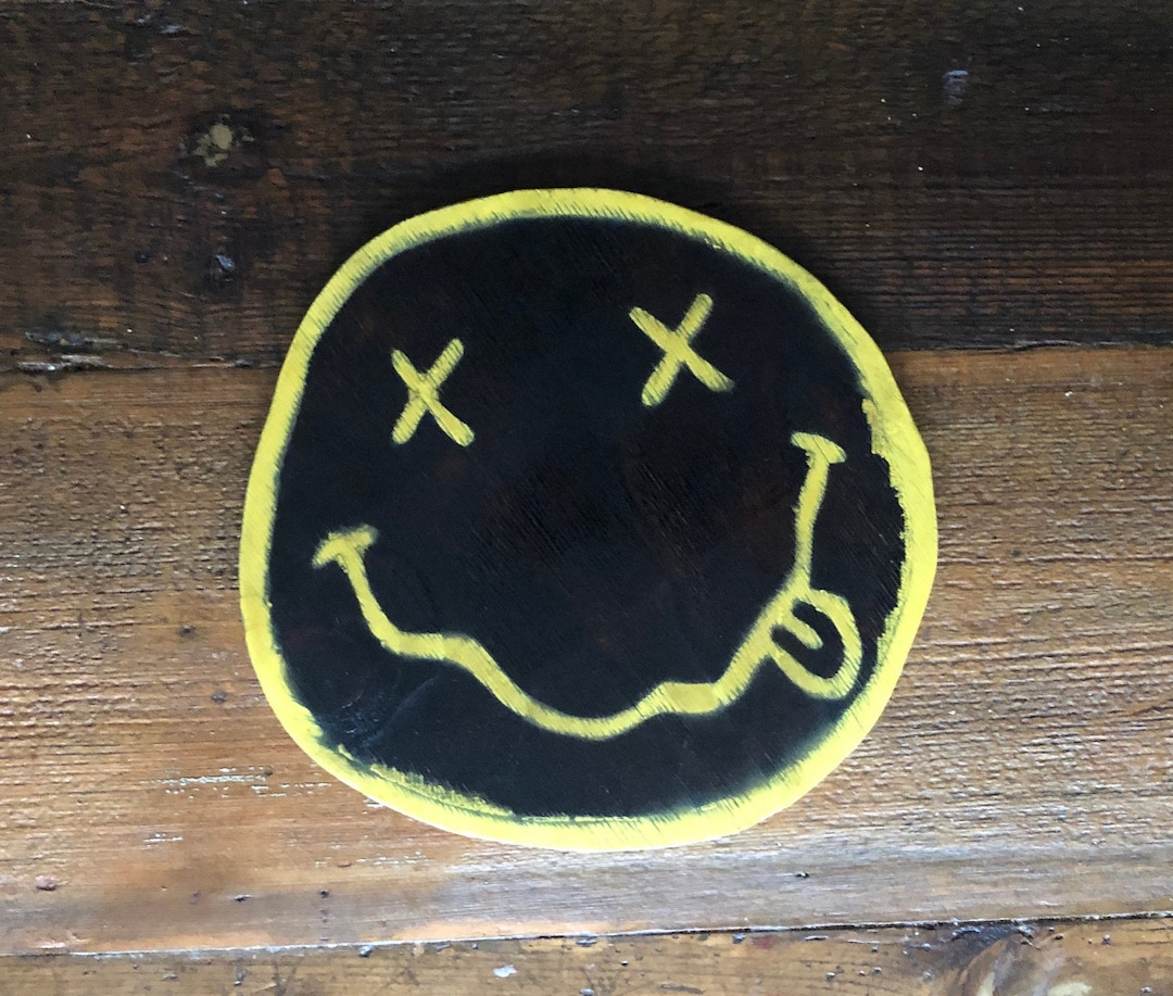 Nirvana "the Smiley Face" Logo I Wood Art I Wooden Sign I Kurt Cobain ...