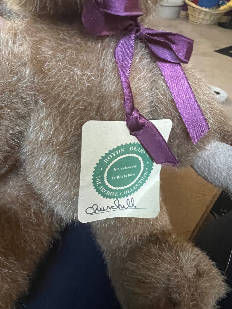 Boyds Bear Archive Collection Churchchill Brown Bear Vintage Jointed ...