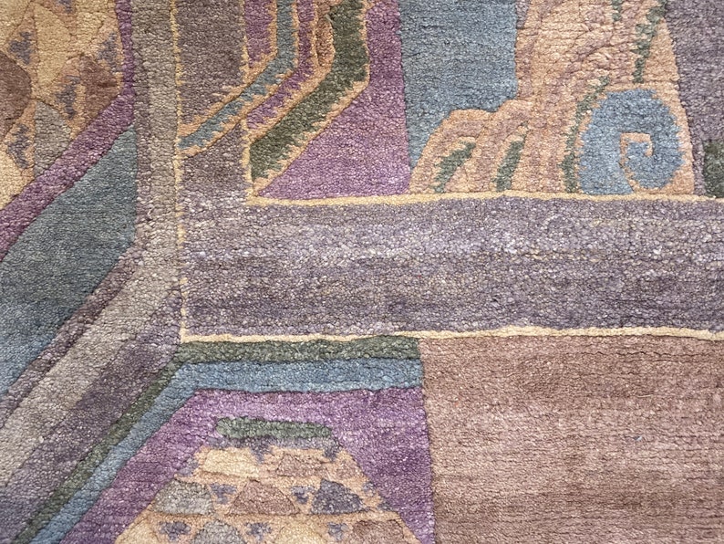 Abstract Scenic Naturally Dyed Wool Handwoven Rug - Etsy