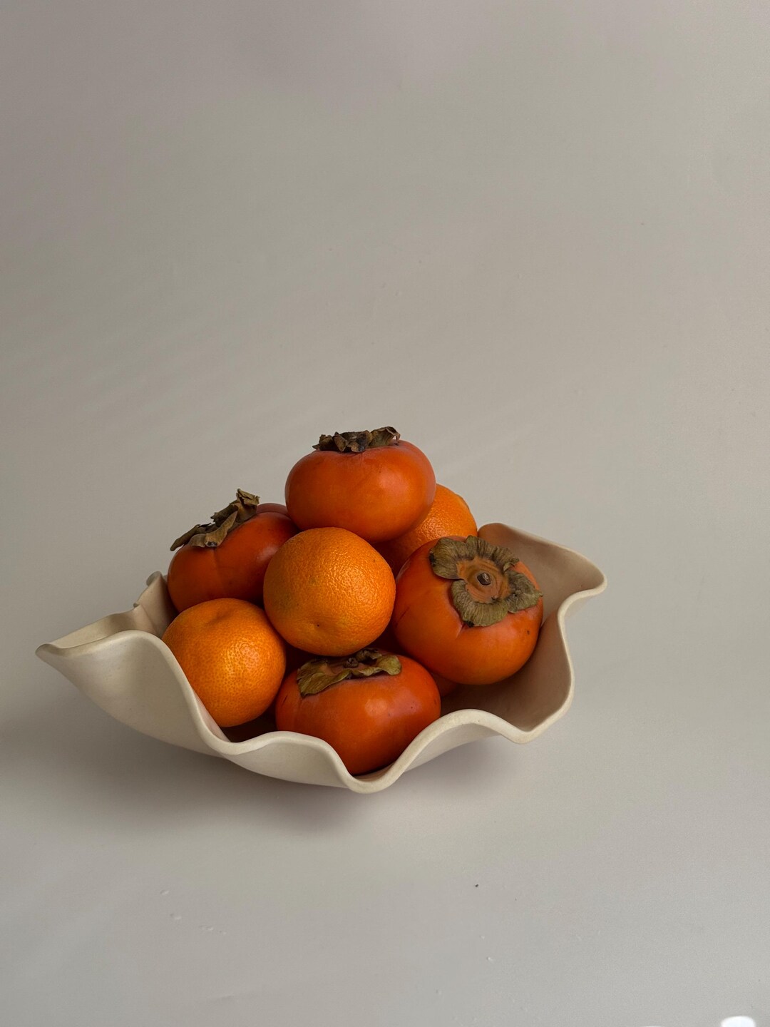 Vessel No. 5 – Sculptural Pleated Stoneware Vessel – Matte Cream – 1-of ...