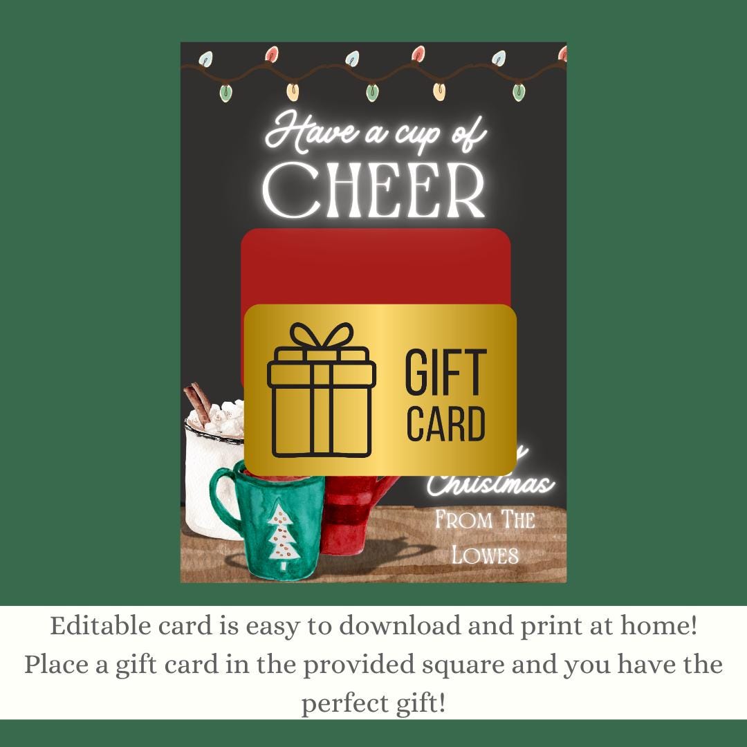 Coffee Gift Card Holder Card Printable Teacher Gift Friend Gift Have a ...