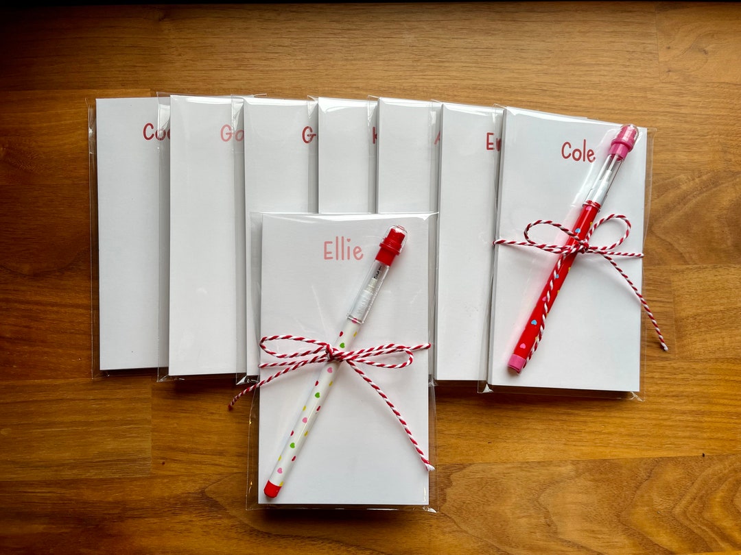 Class Valentines Personalized Notepads - Etsy