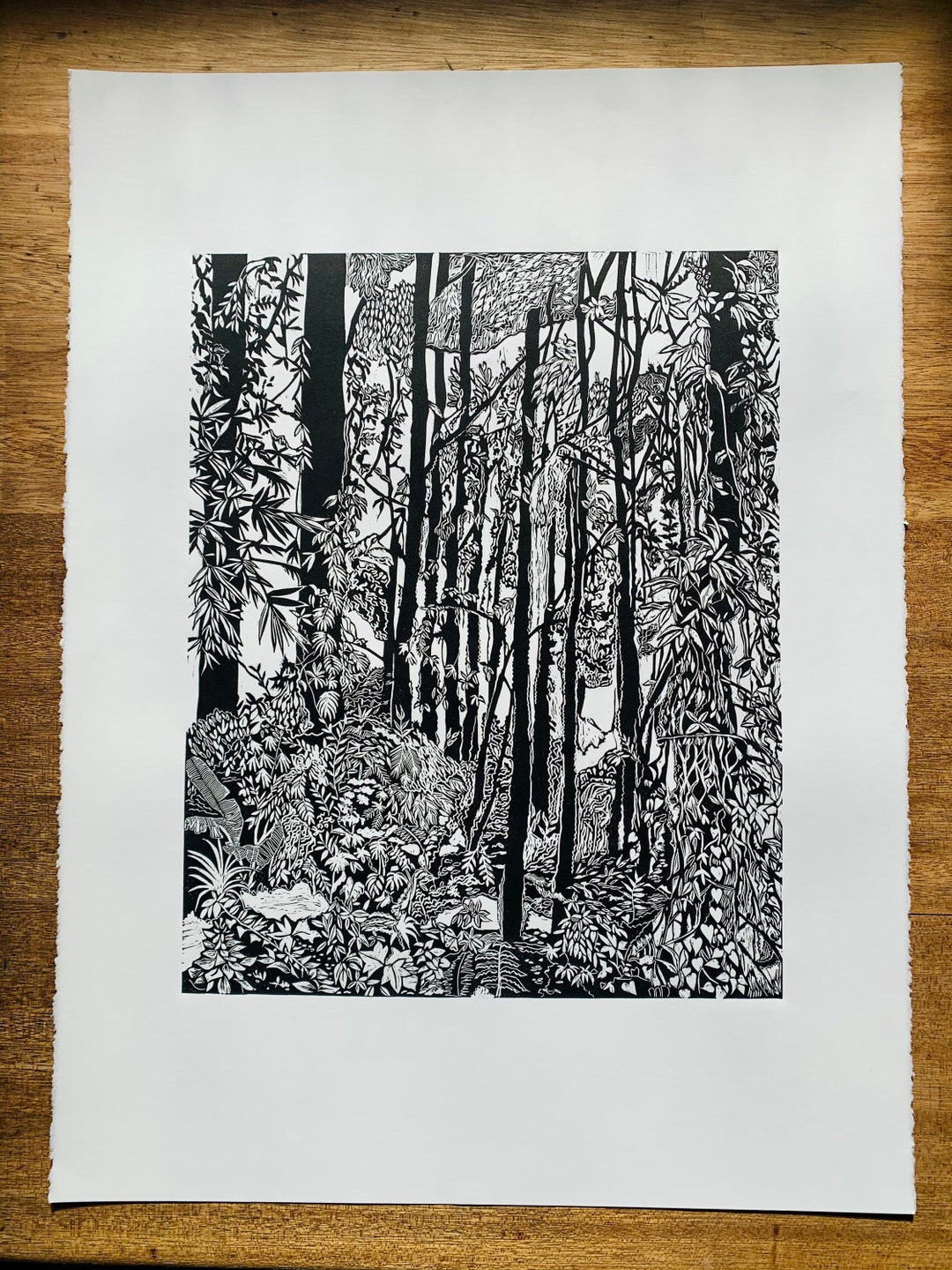 The Faraway Forest, Original Handcarved Linocut Print. - Etsy