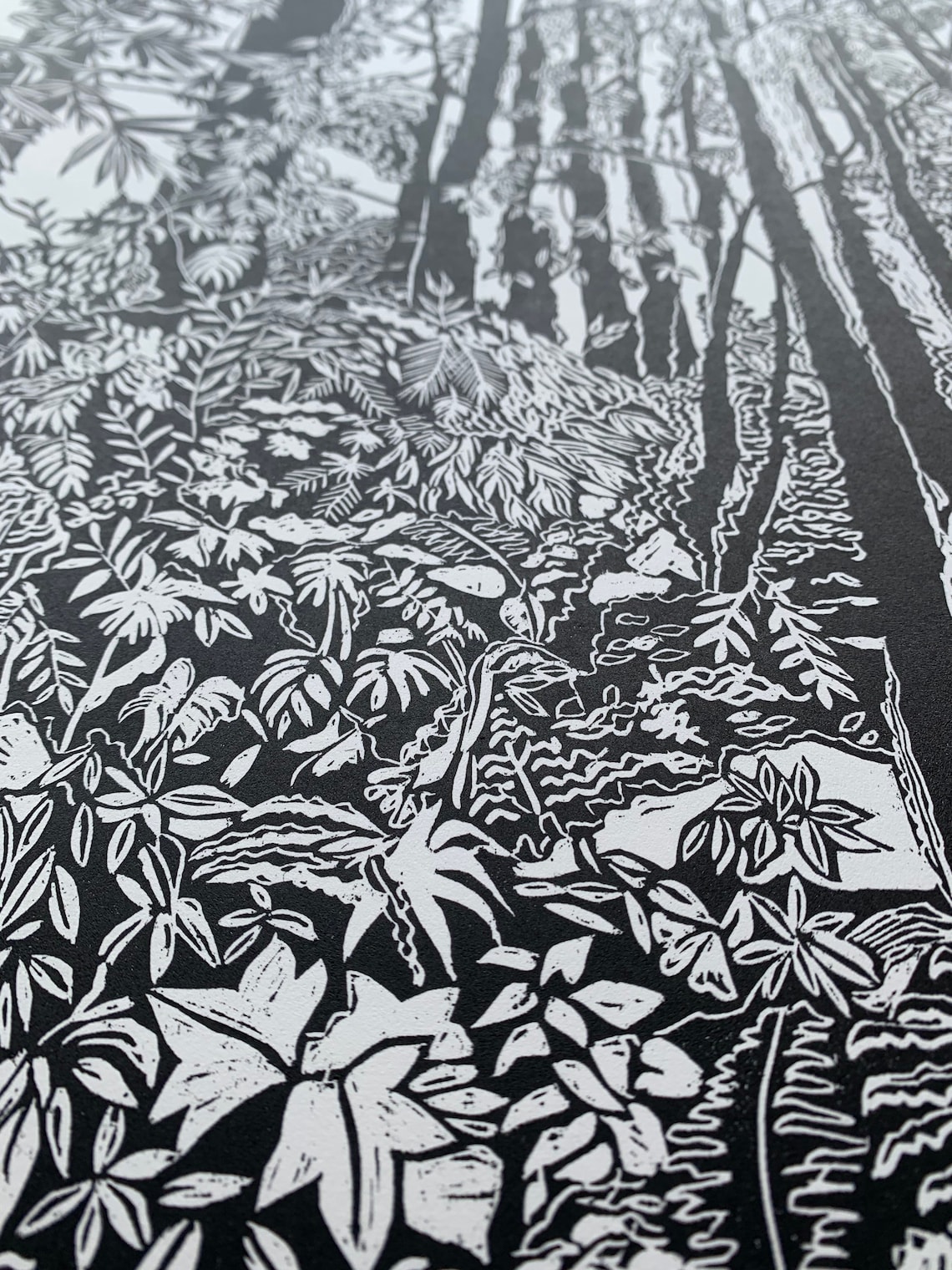 The Faraway Forest, Original Handcarved Linocut Print. - Etsy