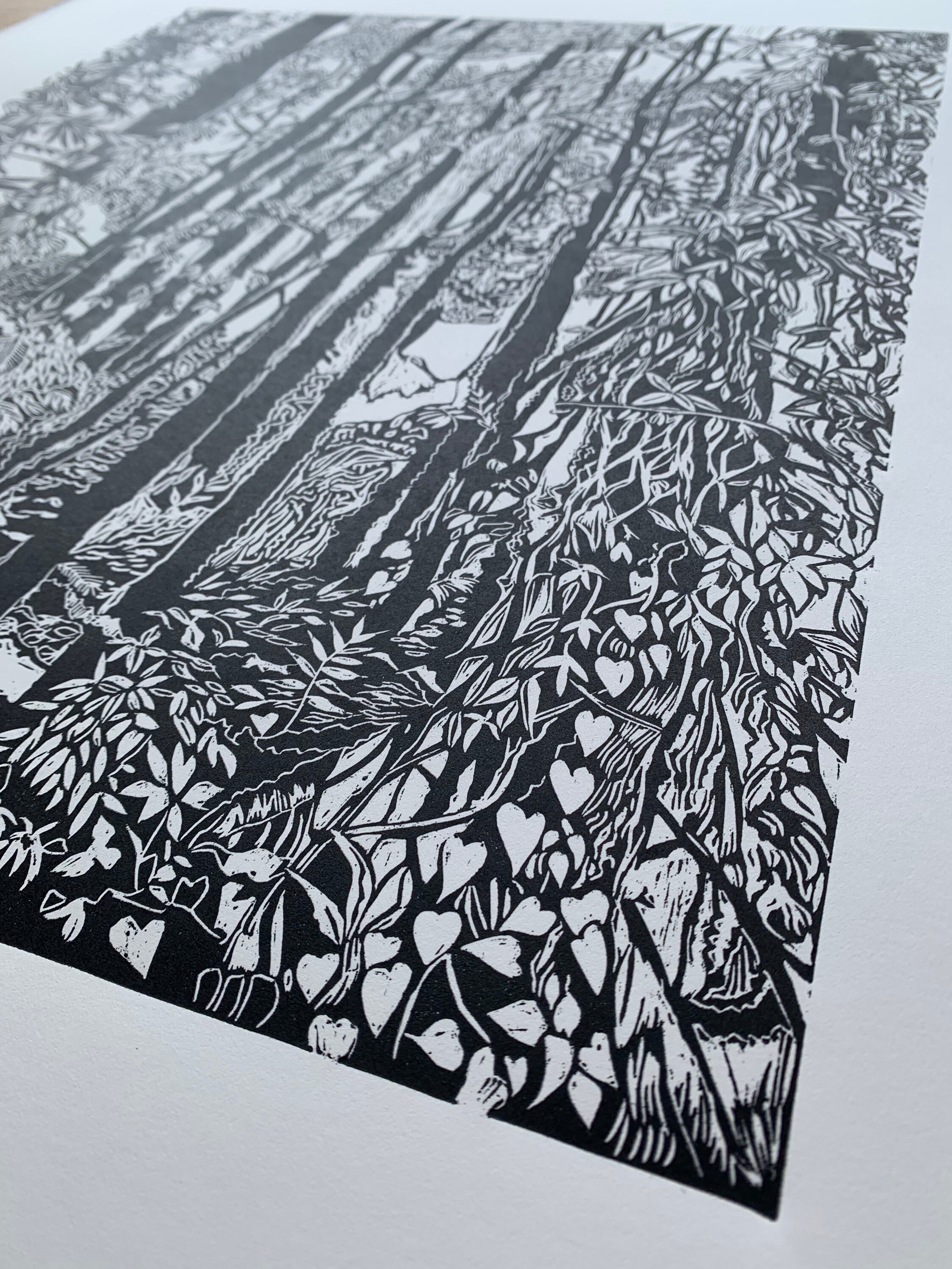 The Faraway Forest, Original Handcarved Linocut Print. - Etsy