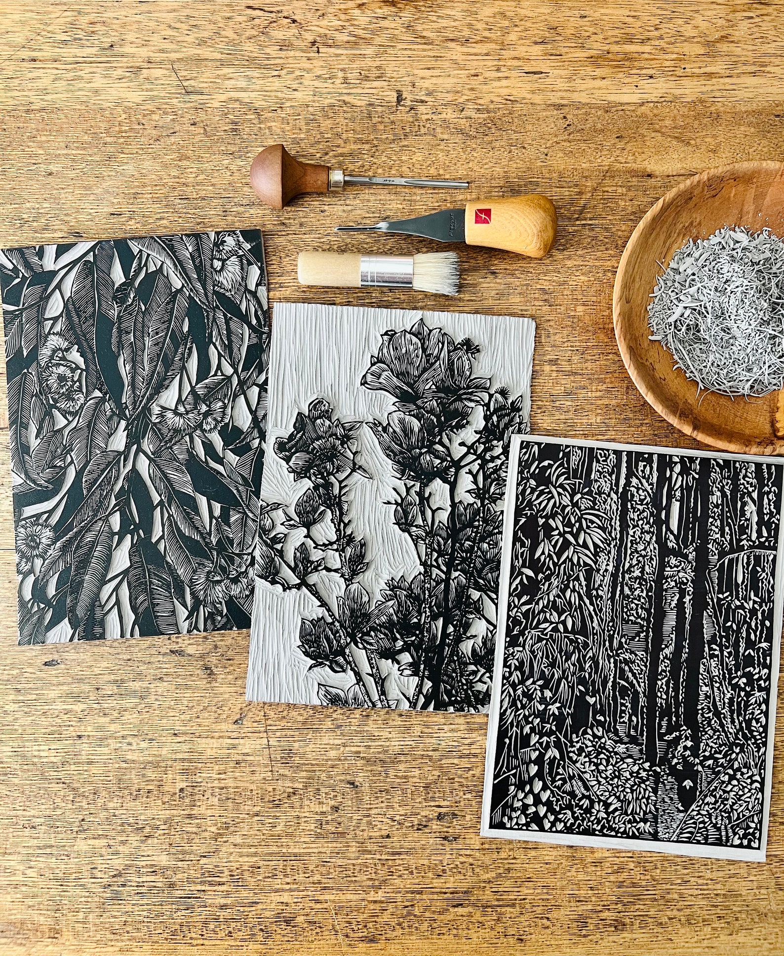 Eucalyptus, Original Linocut Print, Hand Printed, Signed - Etsy