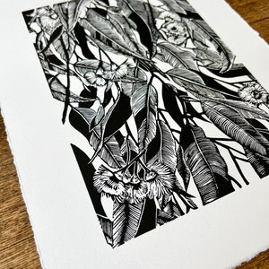 Eucalyptus, Original Linocut Print, Hand Printed, Signed - Etsy
