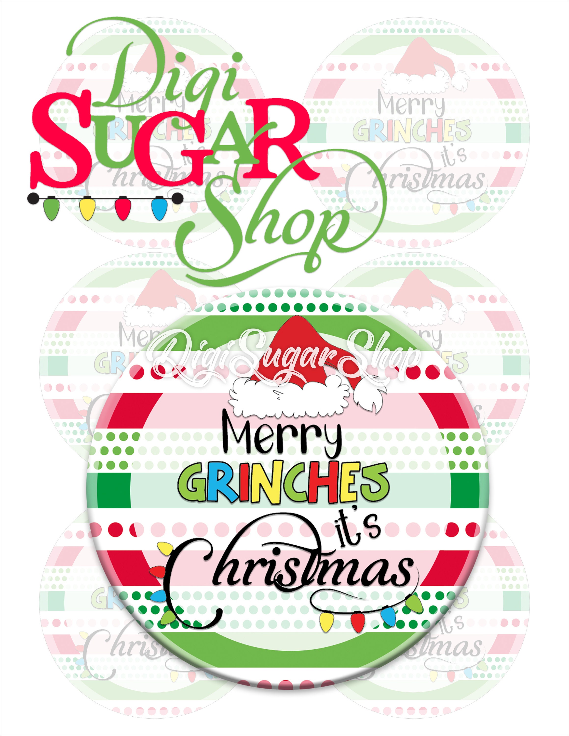 Grumpy Christmas 3 Inch Circles Button JPG Instant - Etsy