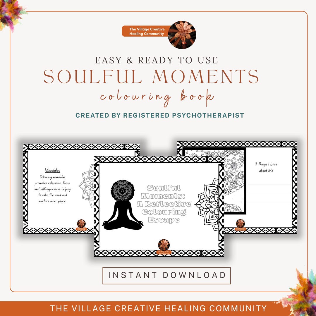 Soulful Moments Coloring Book | Printable Mindfulness and Self-care ...