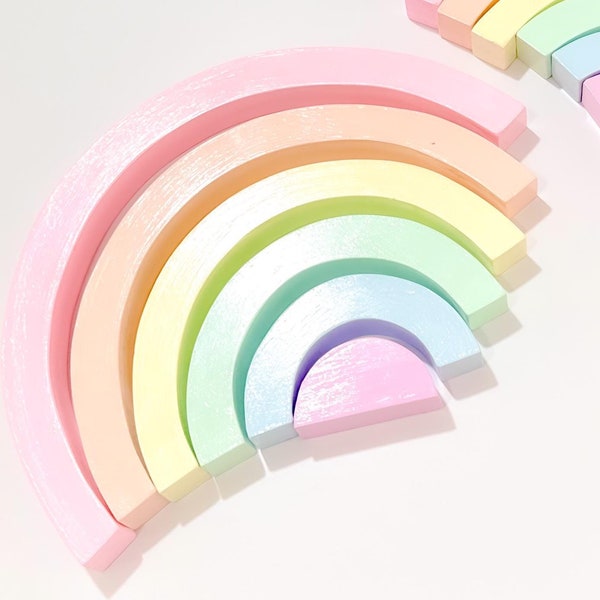 Wood Rainbow Blocks - Etsy