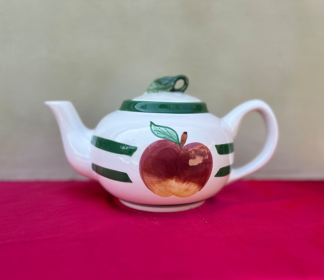 Asia Master Group Teapot,ceramic Apple Teapot,large Teapot,white Green ...