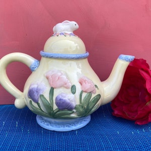 Vintage Bunny Rabnit Teapot,easter Teapot,rabbit Teapot, Cute Teapot ...