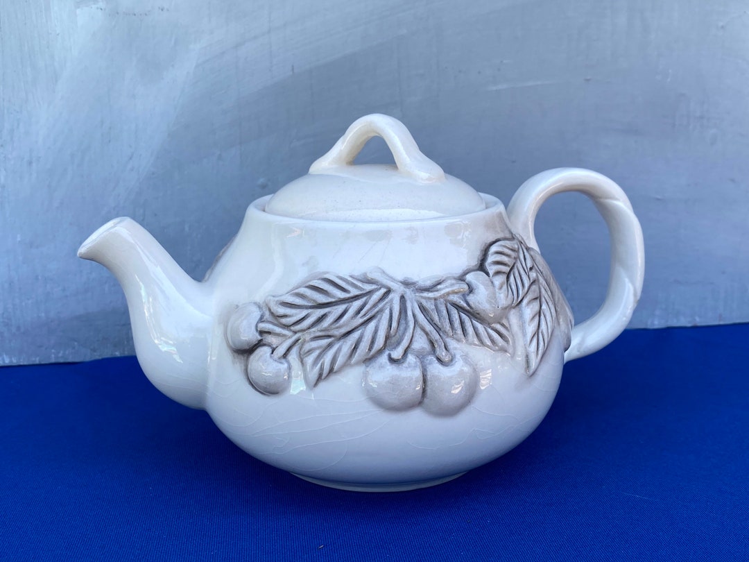 Vintage Panware Home Essentials Teapot,white & Gray Teapot,kitche ...