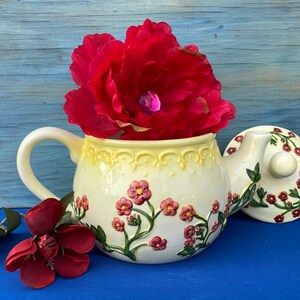 Harry and David Teapot,floral Ceramic Teapot,decorative Teapot,colorful ...