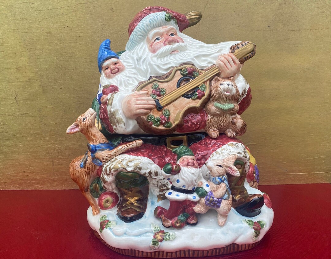 Fitz and Floyd Omnibus Forest Festival Guitar Santa Cookie - Etsy