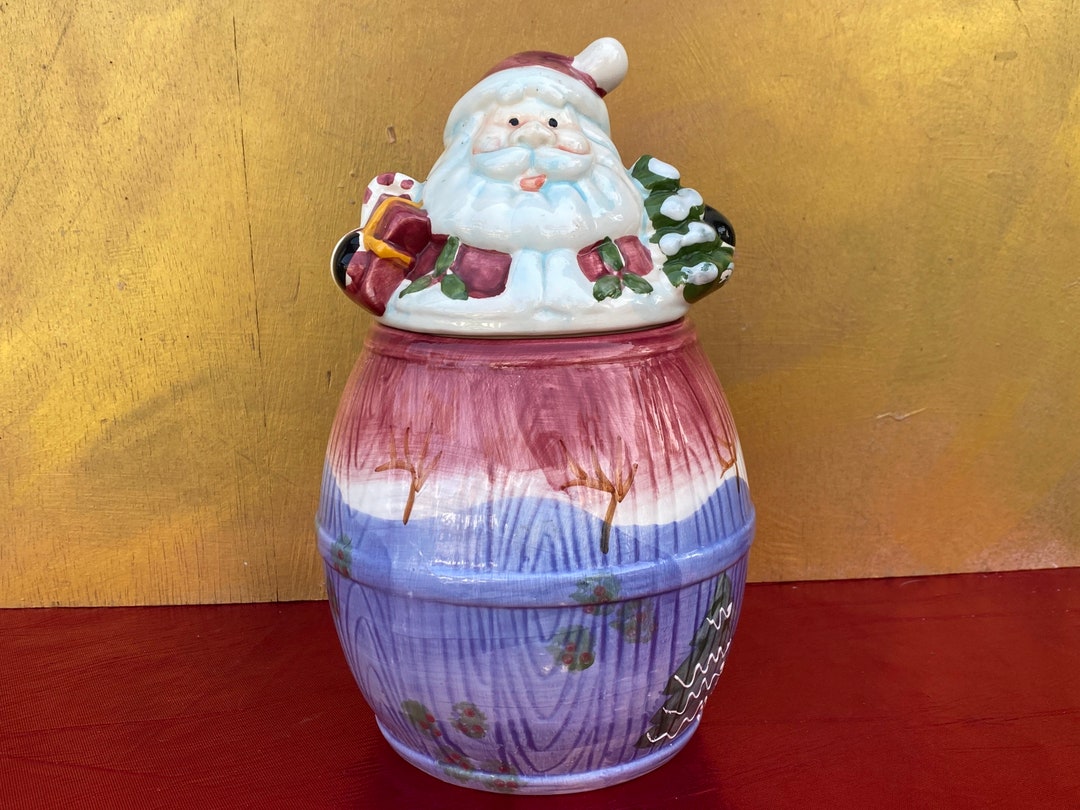 Vintage Santa Claus Cookie Jar,christmas Canister,decorative Canister ...