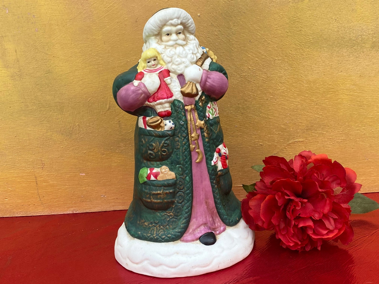 Vintage Santa Claus Figurine StatueSanta Music BoxChristmas | Etsy
