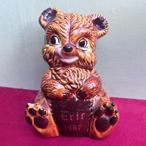 Vintage Teddy Bear Coin Bank,erir 1967,rare Pigg Bank,decorative Teddy ...