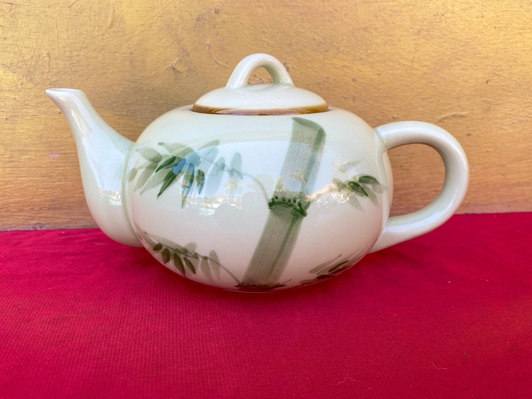 World Market Teapot,bamboo Teapot,vintage Ceramic Teapot,decorative ...