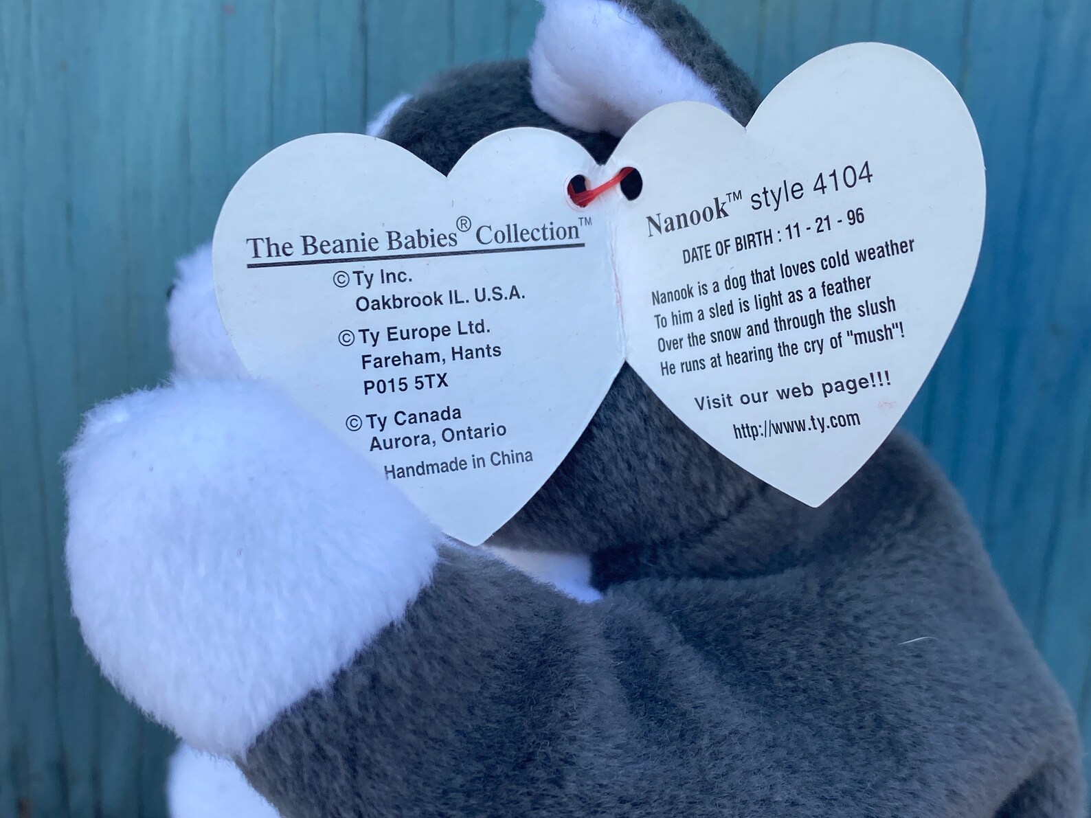 Ty Beanie Babies Nanook the Wolf Dog Collectible Beanie - Etsy