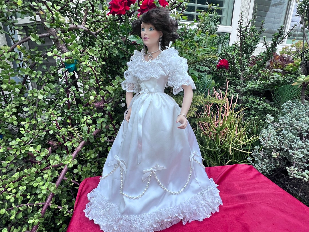 Vintage Porcelain Doll,bride Porcelain Doll,wedding Porcelain Doll ...