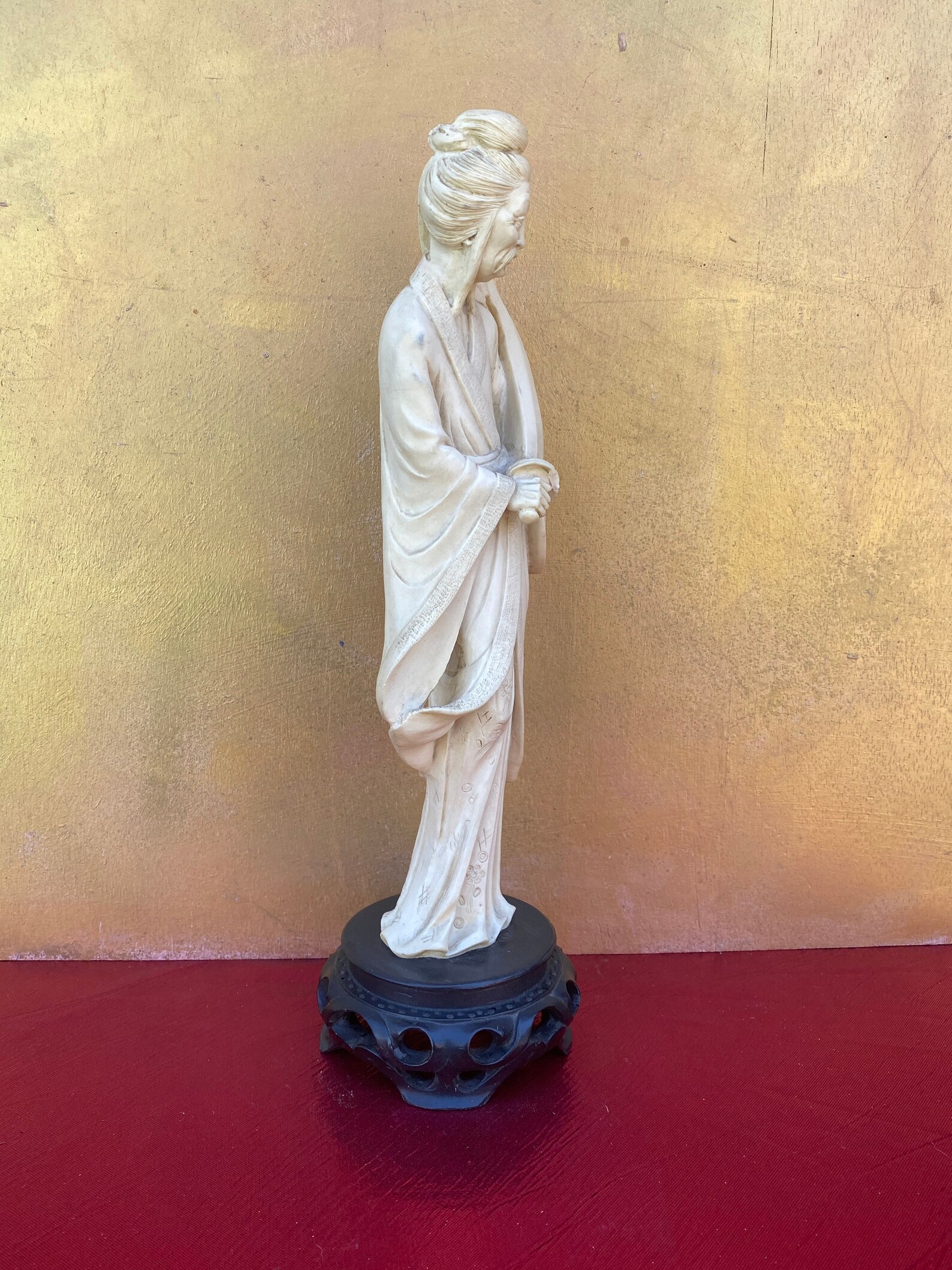 Vintage A.santini Composite Resin Asian Figurinedecorative - Etsy