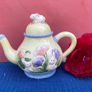 Vintage Bunny Rabnit Teapot,easter Teapot,rabbit Teapot, Cute Teapot ...