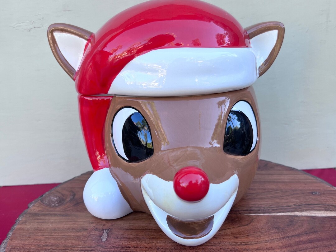 Rudolph the Red-nosed Reindeer Cookie Jar: Holiday Decoration - Etsy