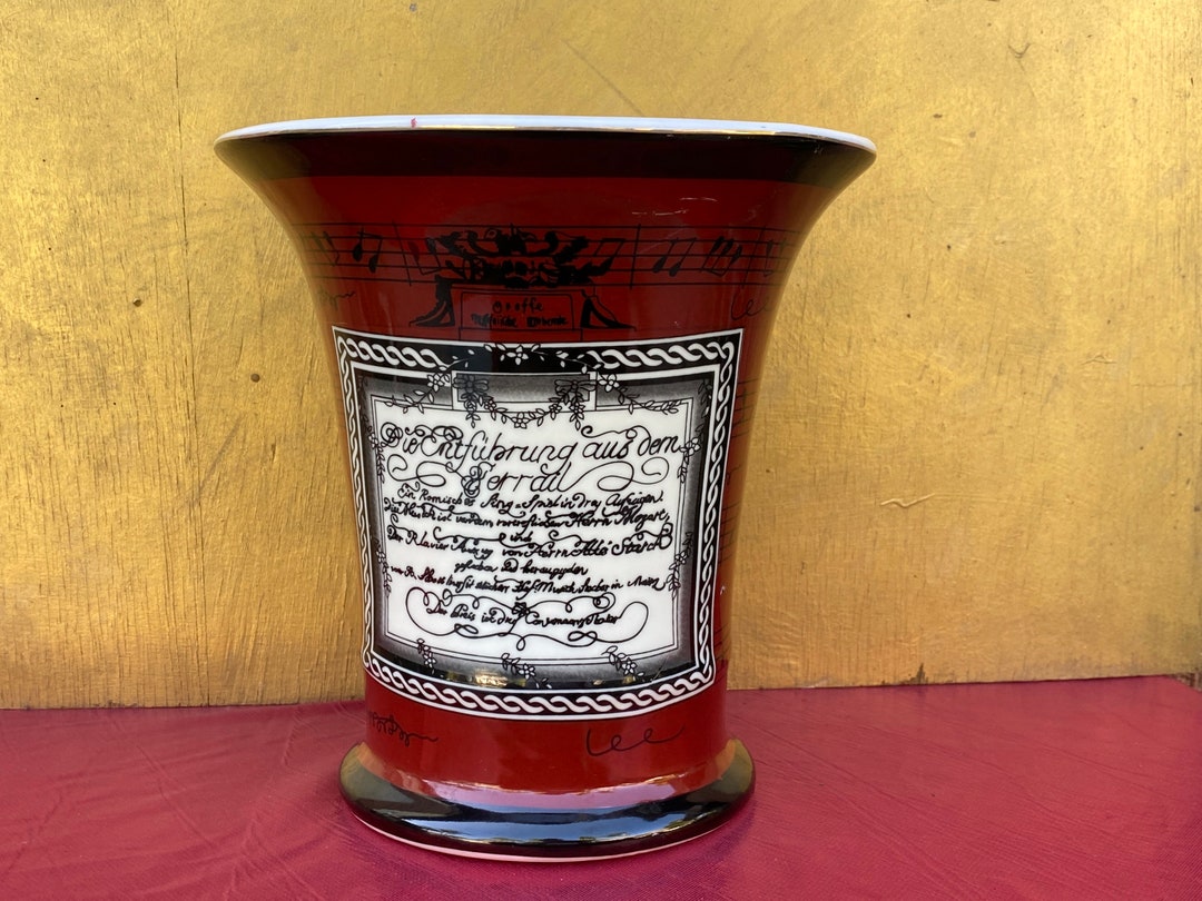 Large Mozart Music Vaseformalities Baum Brosmelody Mahogany - Etsy