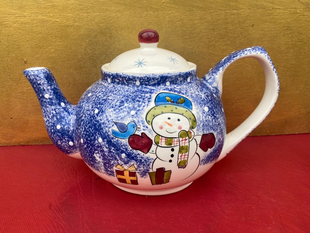 Studio Nova Frosty the Snowman Teapot: Large Christmas Ceramic Teapot - Etsy