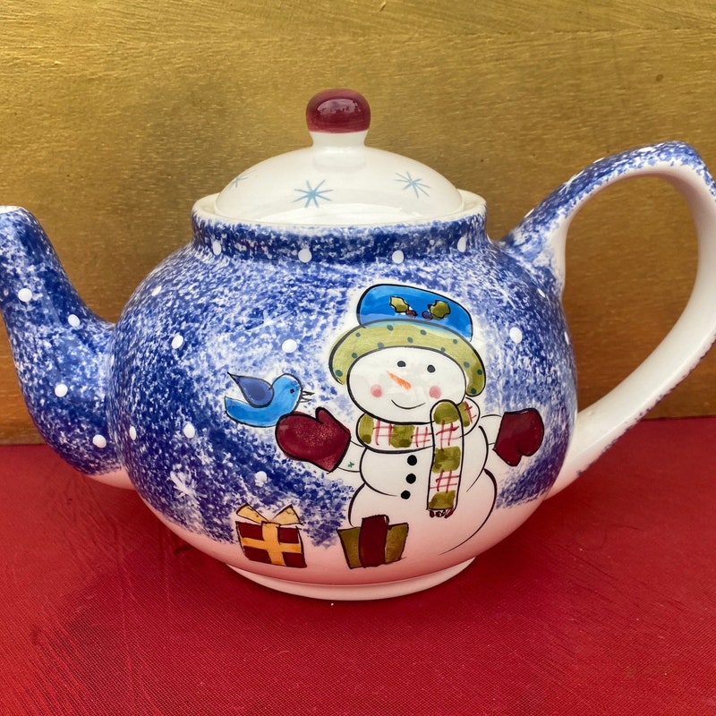 Snowman Teapot - Etsy