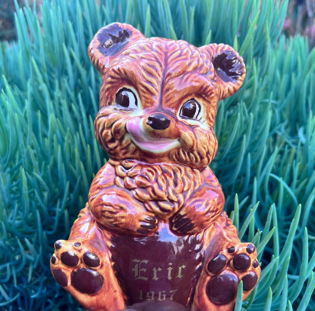 Vintage Teddy Bear Coin Bank,erir 1967,rare Pigg Bank,decorative Teddy ...