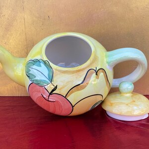 Vintage Bella Ceramics Teapot,fruit Pattern Teapot,decorative Teapot ...