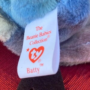 Ty Beanie Babies Batty.the Bat Tye Die,collectible Beanie Baby 1996 - Etsy