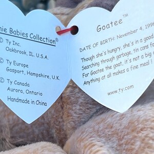 Vintage Ty Beanie Babies Goatee the Goat,with Tag Retired,stuffed ...