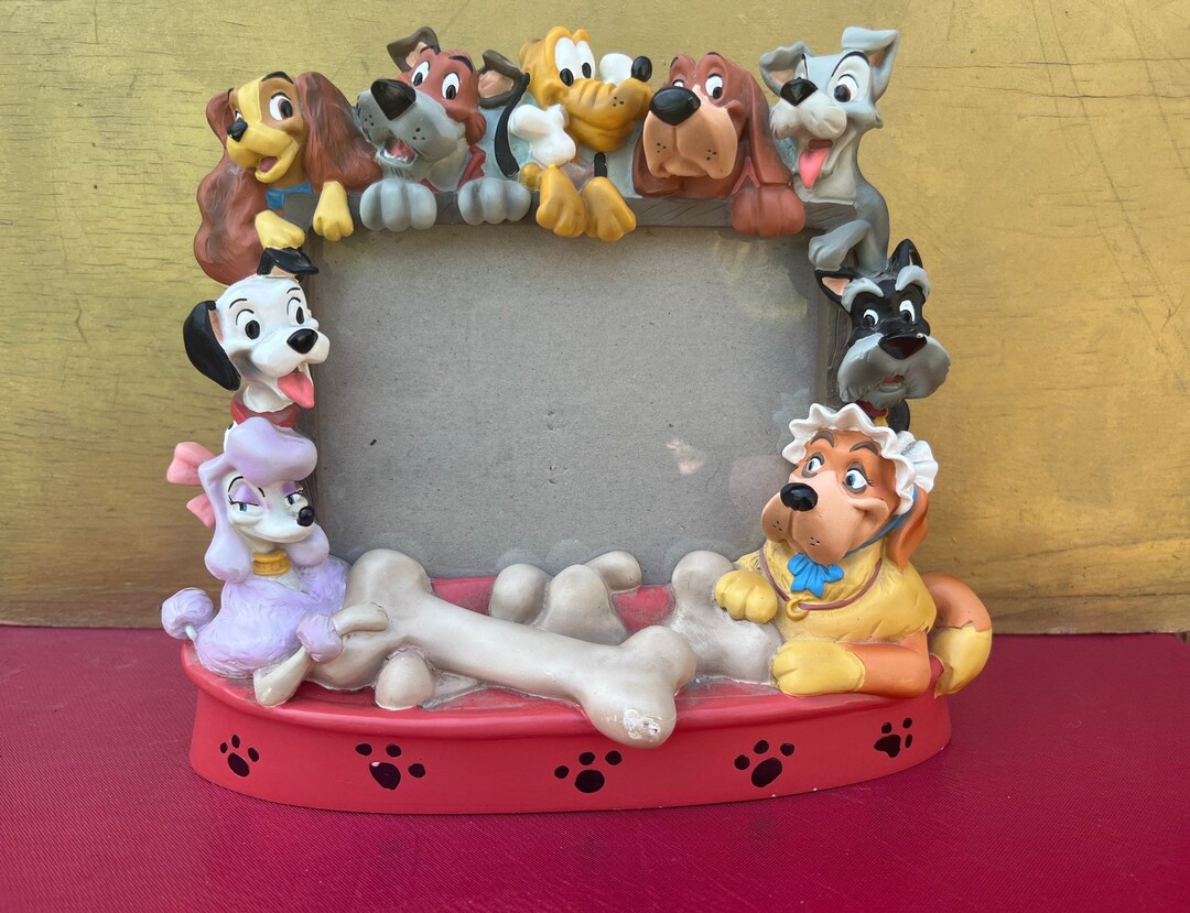Disney Parks Pets Dog 3D Resin Picture Frame,pluto & Lady Tramp,disney ...