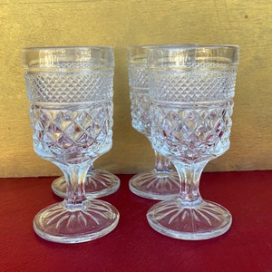 Goblet Glasses,vintage Small Glassware,cute Wine Glasses,set of 4 ...